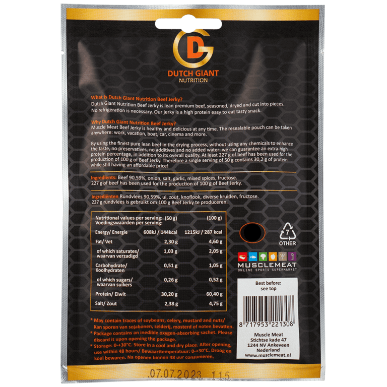 Dutch Giant Nutrition | sportsupplementen van Olivier Richters