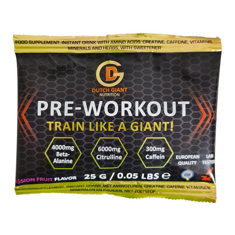 Pre-Workout Sample - Passievrucht - Dutch Giant Nutrition